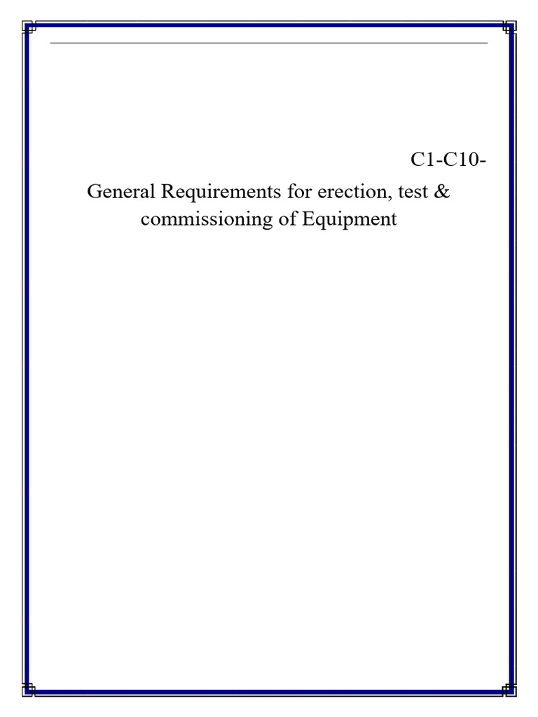 Sect VI - C1 - C10 - Erection and Commissioning Requirements Assela Lot ...