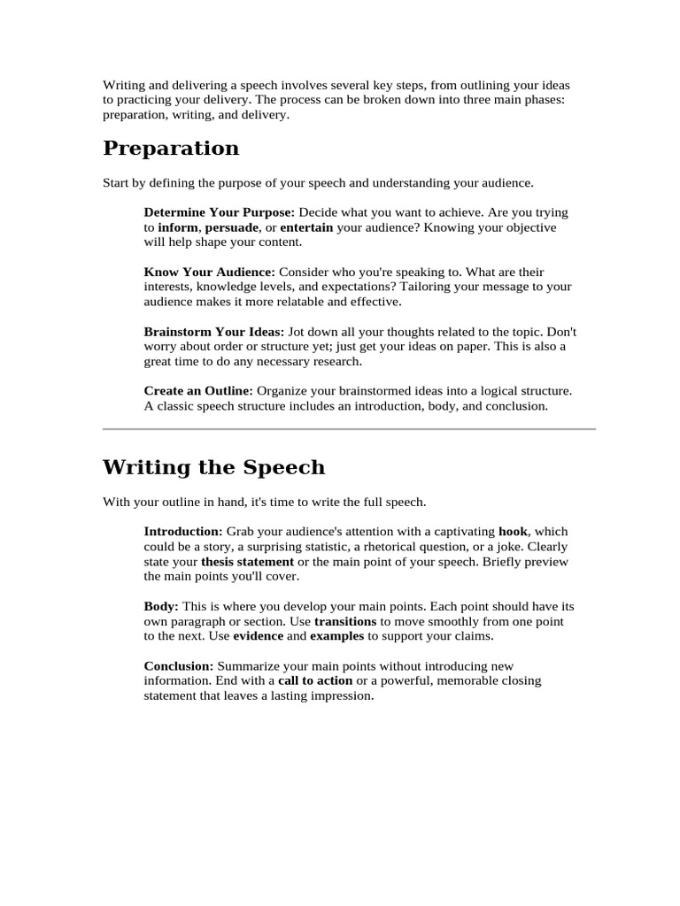 Writing and Delivering A Speech I | PDF | Body Language | Rhetoric