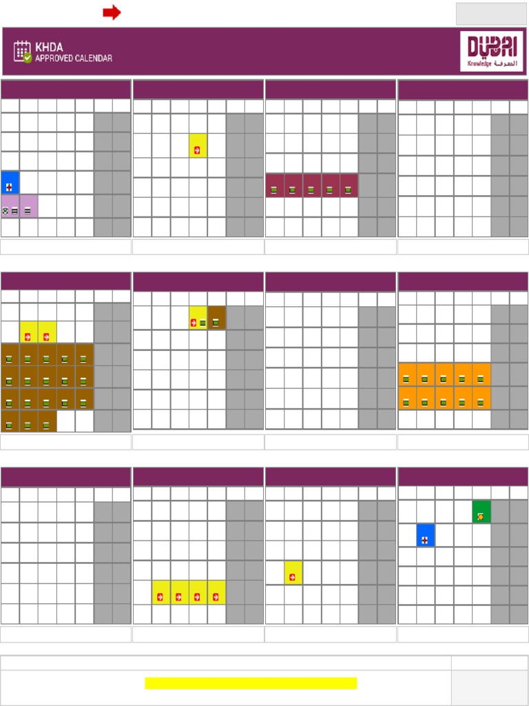 KHDA Approved Calendar 2025-2026 | PDF | Teachers