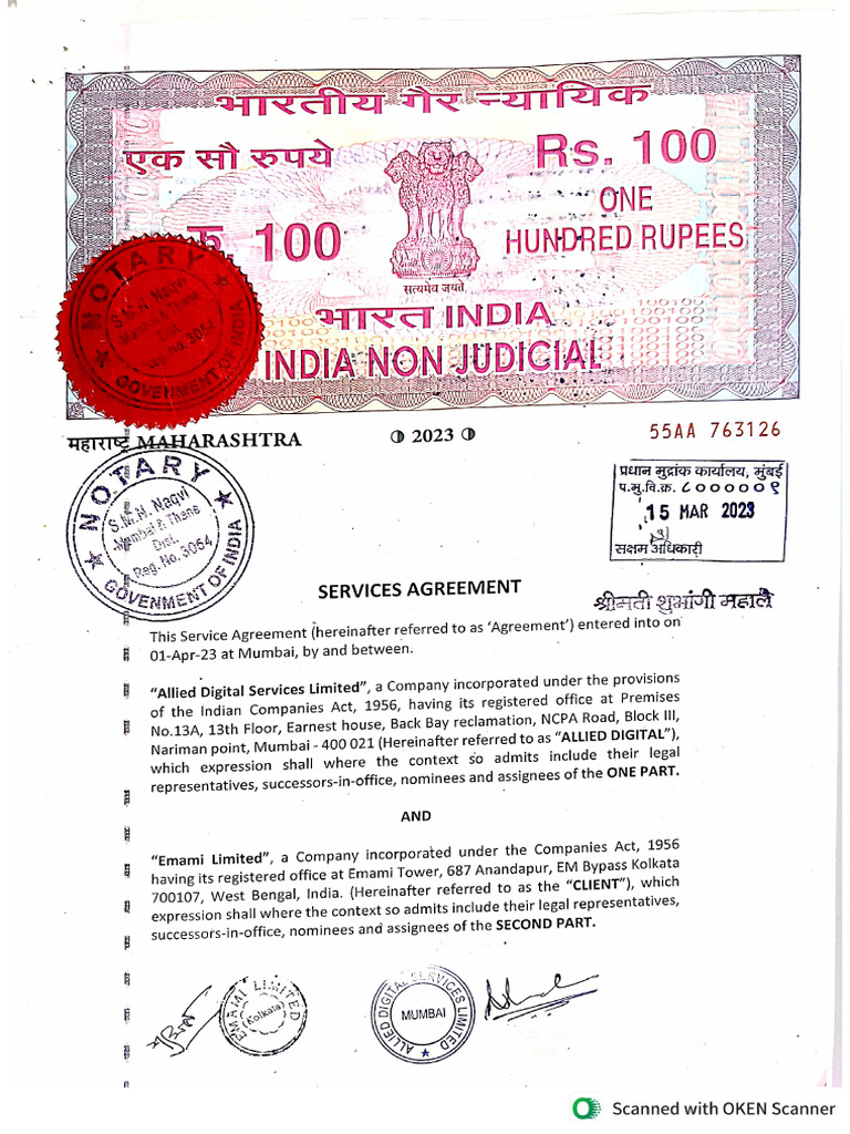 Emami Agreement Final 2023 - 24 | PDF
