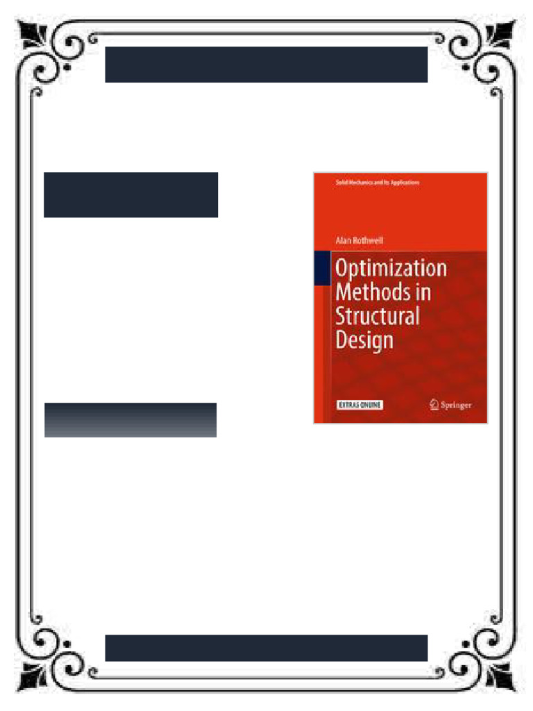 Optimization Methods in Structural Design 1st Edition Alan Rothwell ...