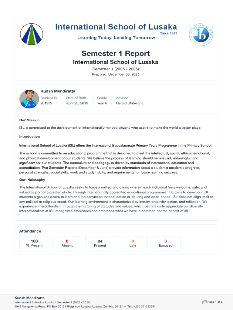 Semester 1 Report Year 6 Mendiratta Kunsh 2025-12!08!201259 | PDF ...