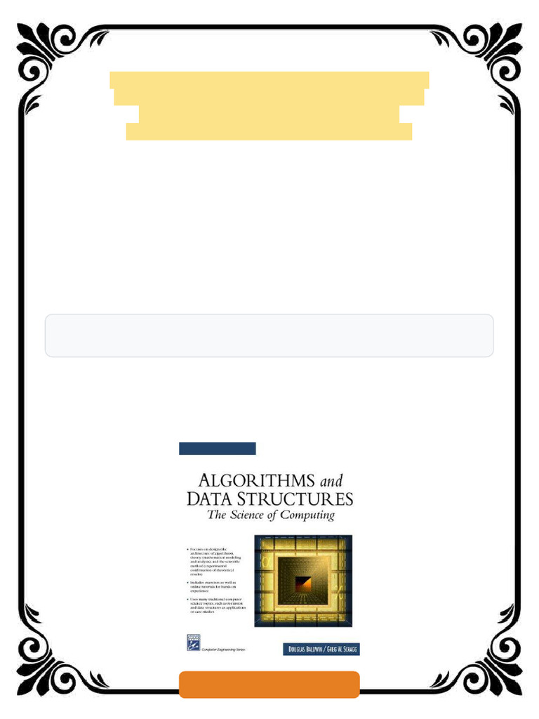 Algorithms and Data Structures The Science of Computing 1st edition by ...