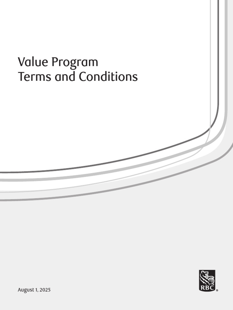 Value Program Terms and Conditions 2025 | PDF | Credit Card | Payments