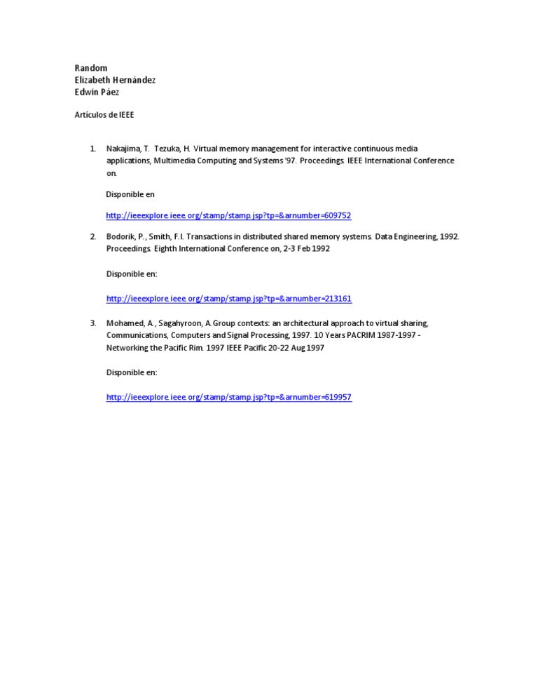 IEEE Articles on Virtual Memory and Sharing | PDF