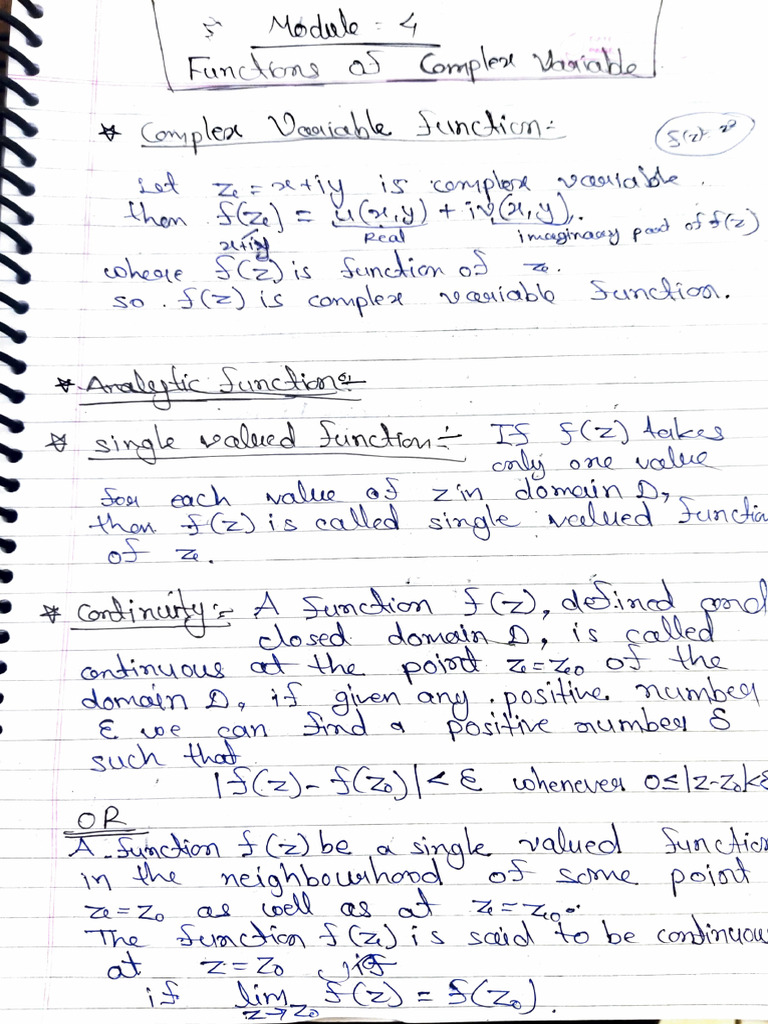 Unit 4, Analytic Function | PDF