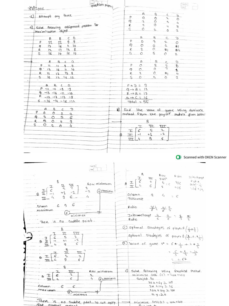 Optimization 2 Solve Question Paper | PDF