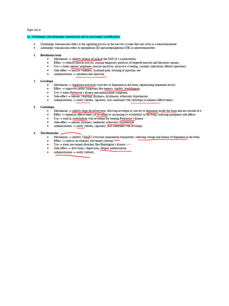Pharmacology Topic List A1-A22 (Not Completed) | PDF | Opioid | Analgesic