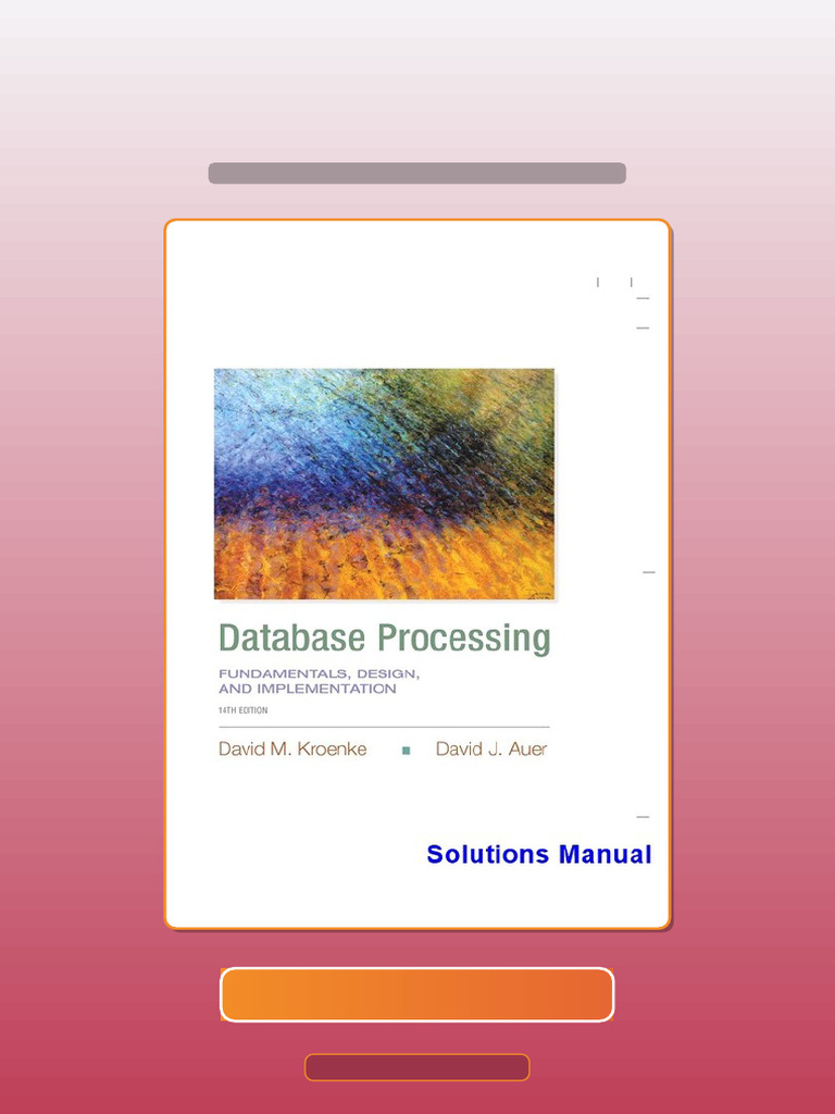 Test Bank For Database Processing Fundamentals Design and ...