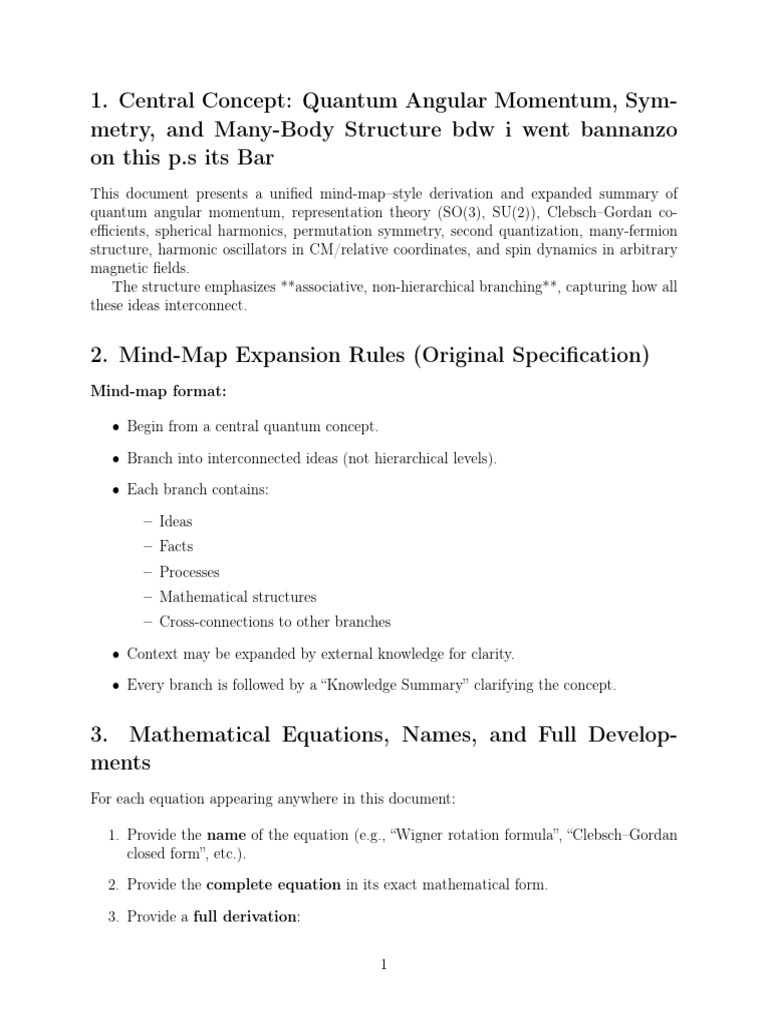 Central Concept: Quantum Angular Momentum, Sym-Metry, and Many-Body ...