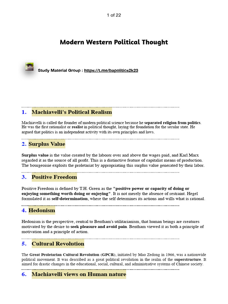 Note-Modern Western Politics English | PDF | Justice | Crime & Violence