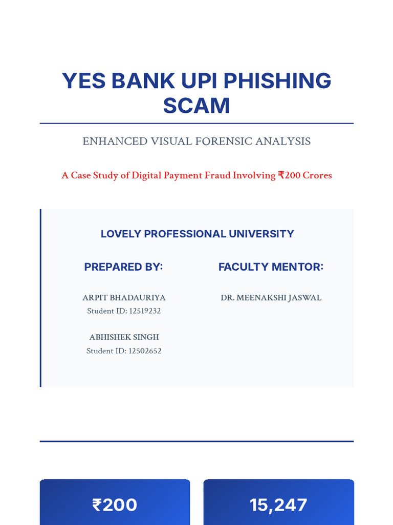 Yes Bank UPI Phishing Scam Report Redesign | PDF | Fraud | Cybercrime