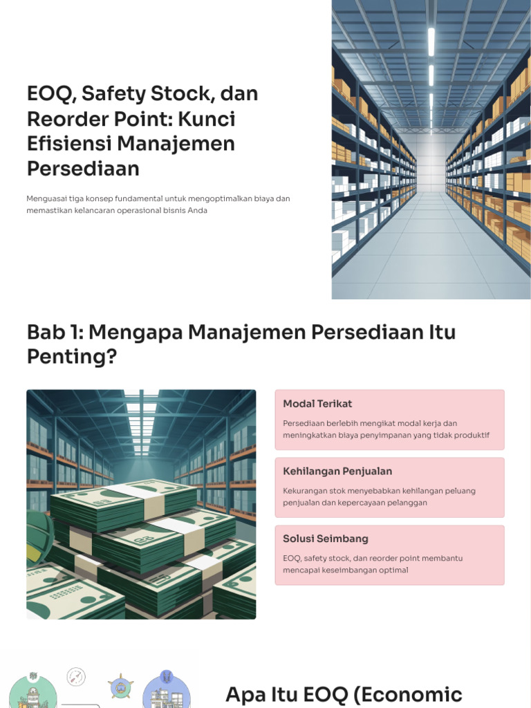Optimalkan Manajemen Persediaan: EOQ, Safety Stock, ROP | PDF