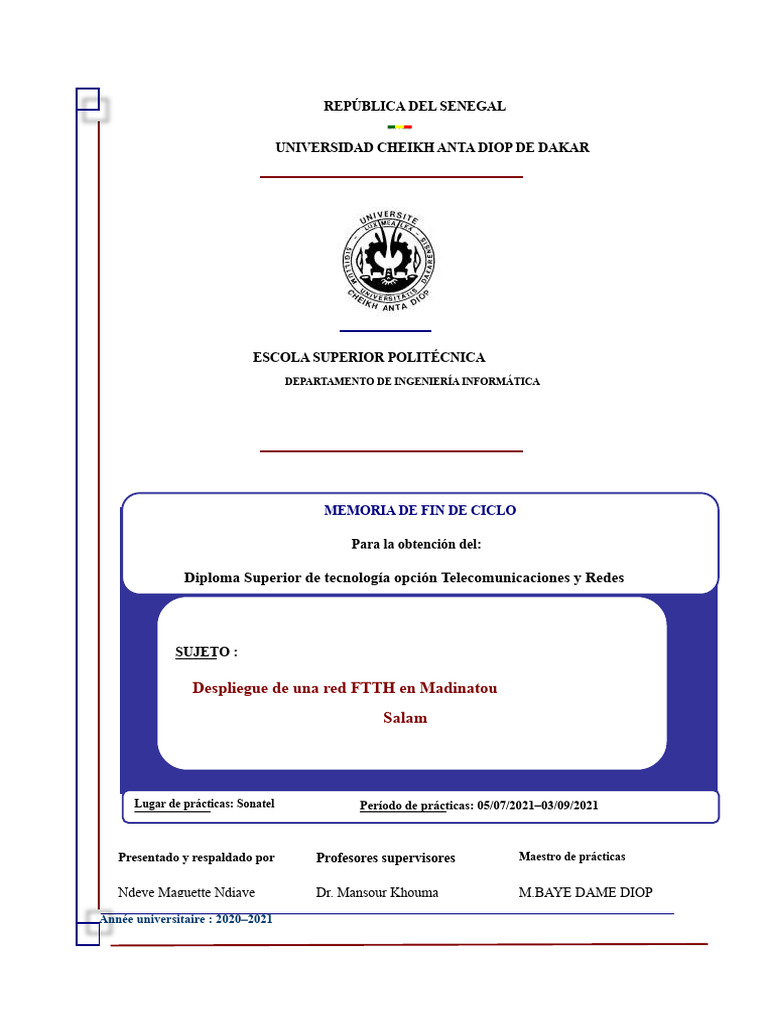 Despliegue de Red FTTH | PDF | Fibra óptica | Dispersión (óptica)