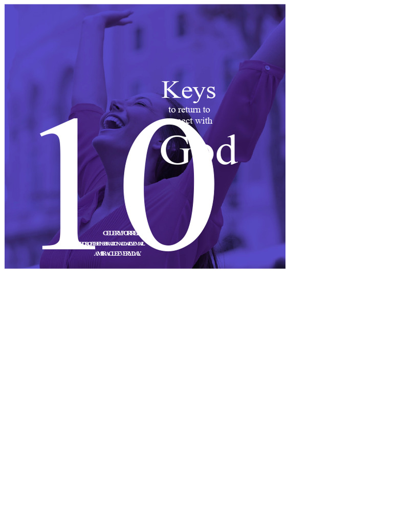 10 Keys to Reconnect with God | PDF | Elijah | God