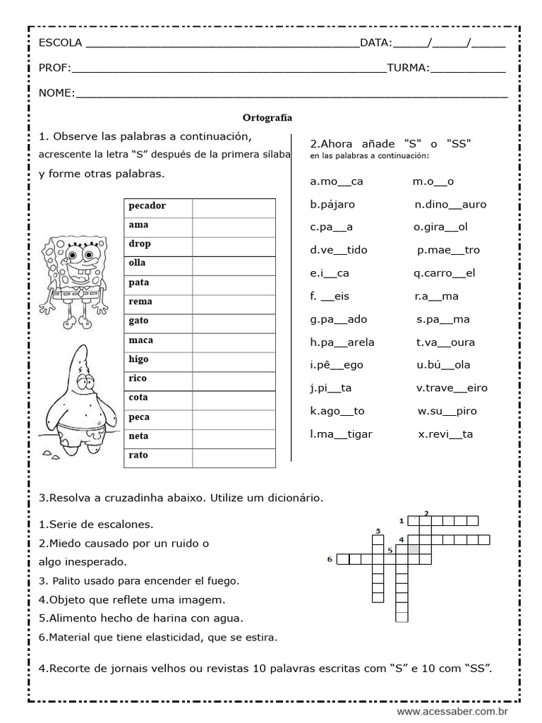 Ejercicios de Ortografía en Español | PDF