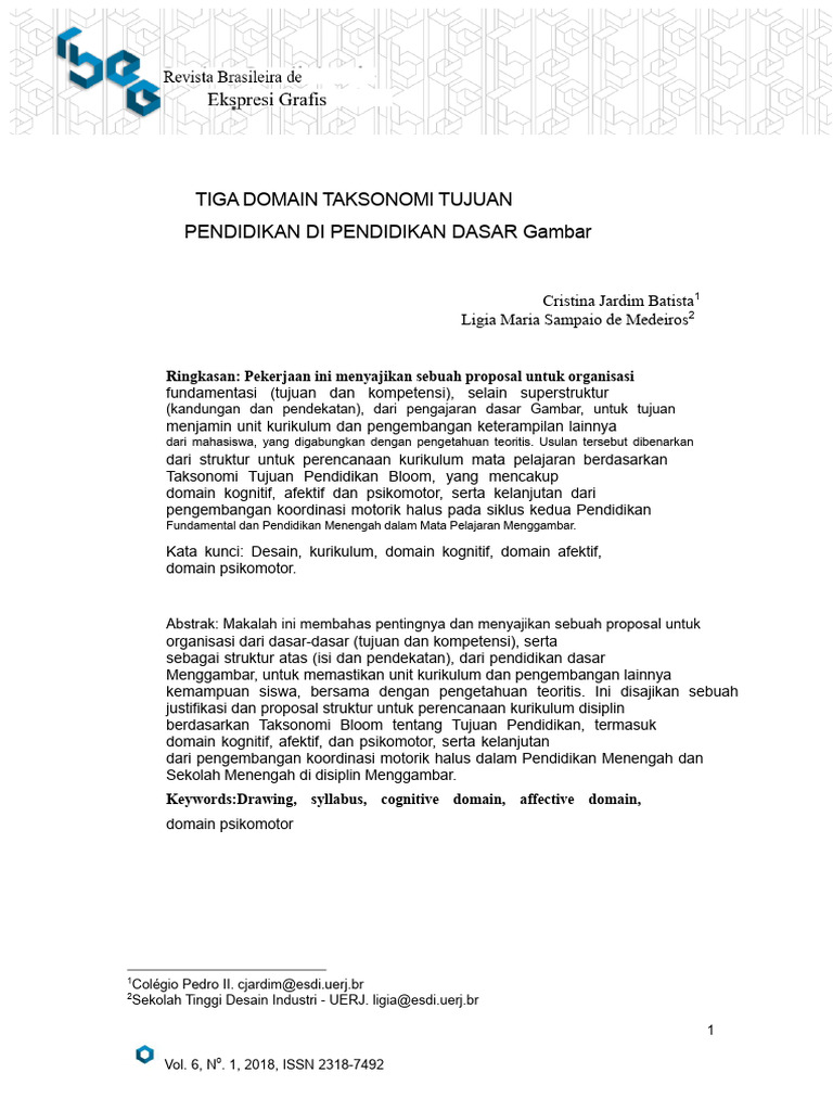 Taksonomi Bloom dalam Kurikulum Menggambar | PDF