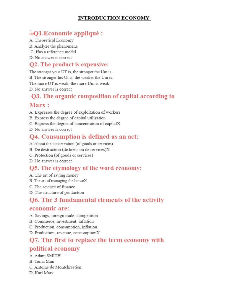 Introduction to Economic Concepts and Theories | PDF | Value (Economics ...