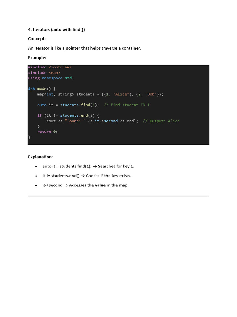 C++ Iterators | PDF