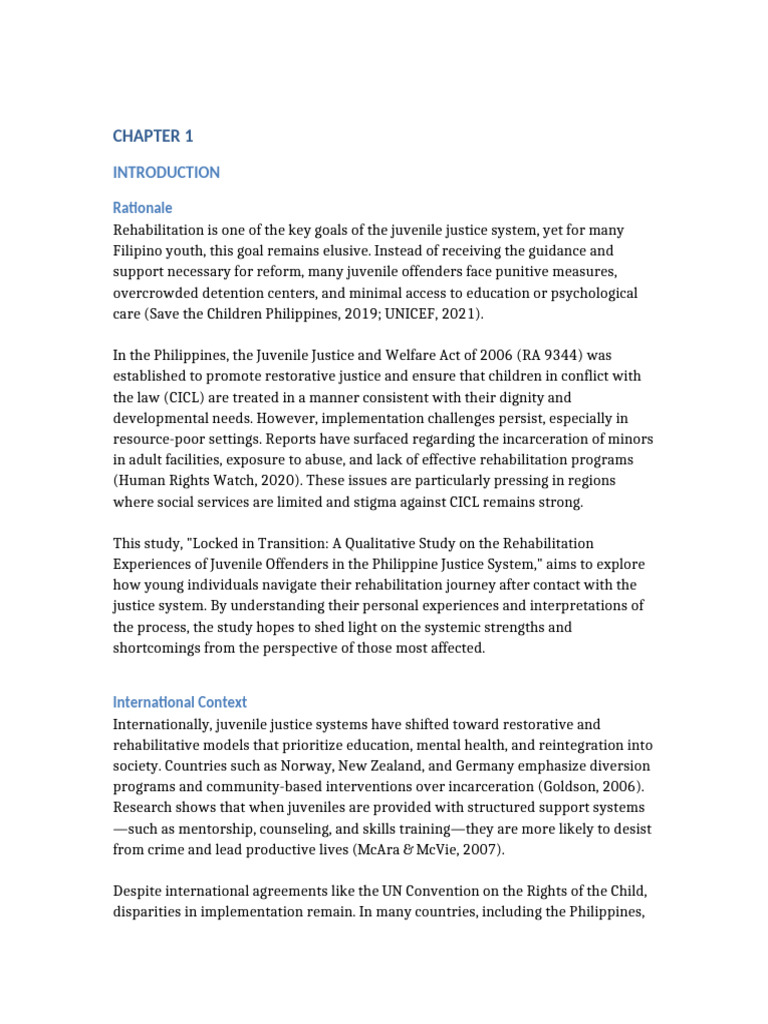 Locked in Transition Juvenile Rehabilitation Study | PDF | Juvenile ...