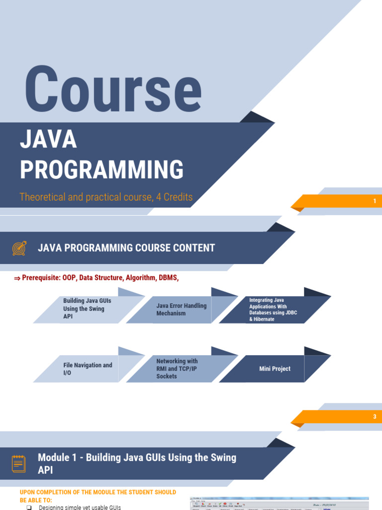 JAVA PROGRAMMING Notes | PDF | Databases | Window (Computing)