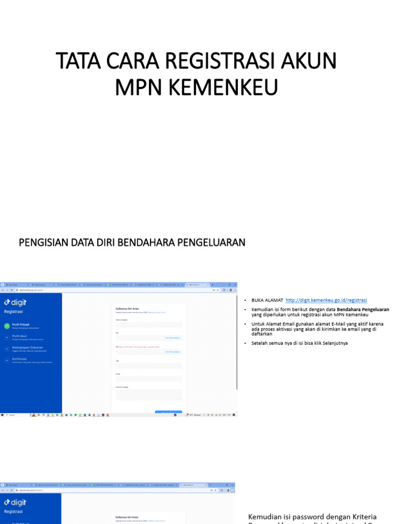 Panduan Registrasi dan Pembuatan Billing MPN | PDF