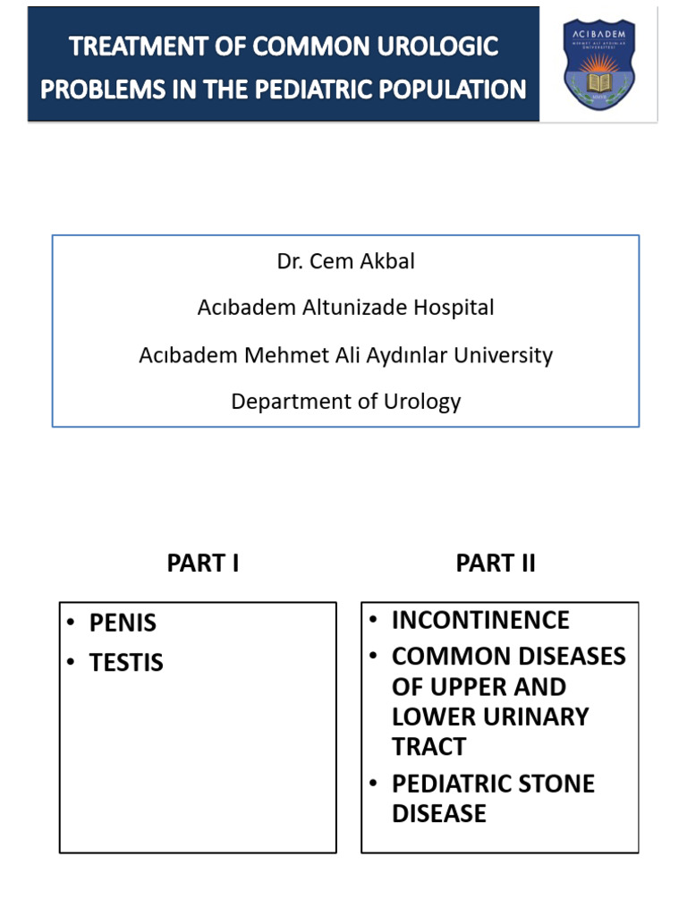 3 - Common Pediatric Problems | PDF | Urology | Male Genital Disorders