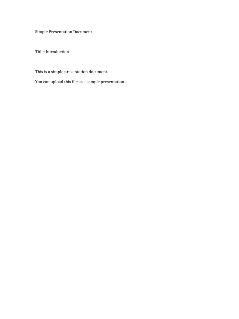 Document 1 Presentation | PDF