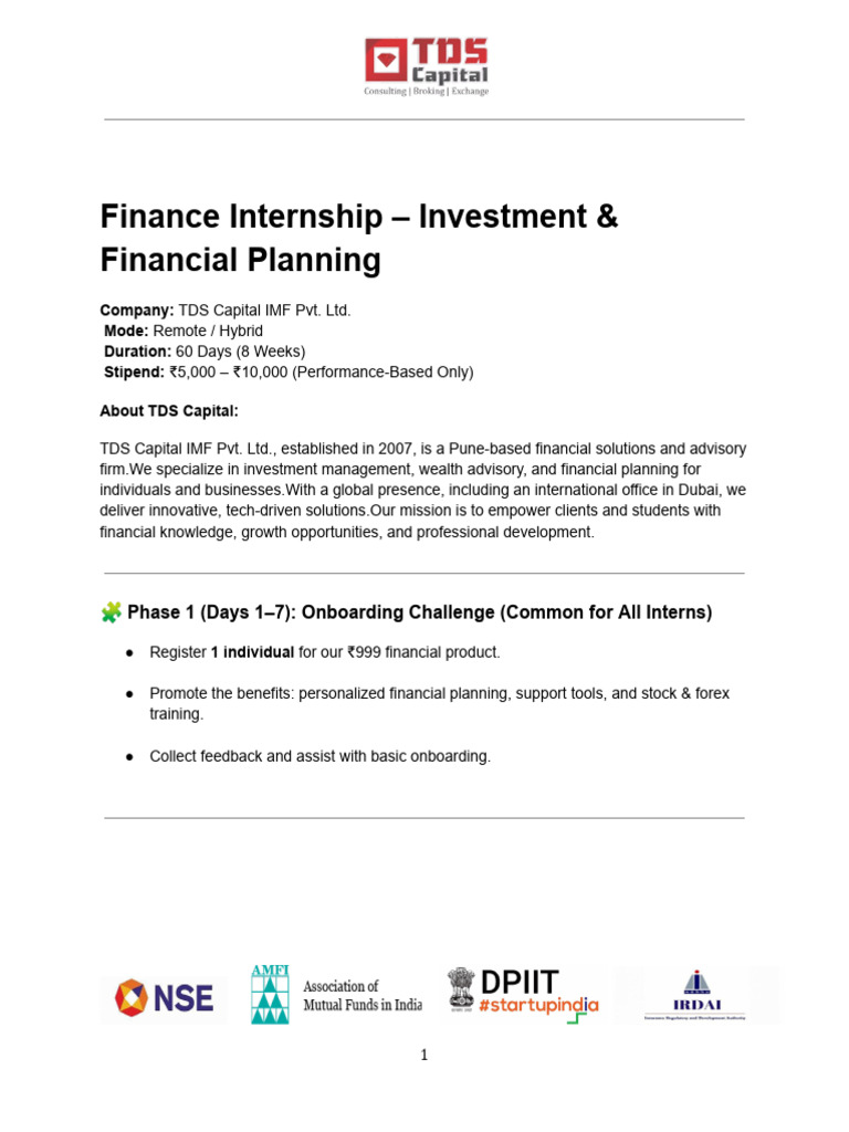 Finance - Job Description | PDF