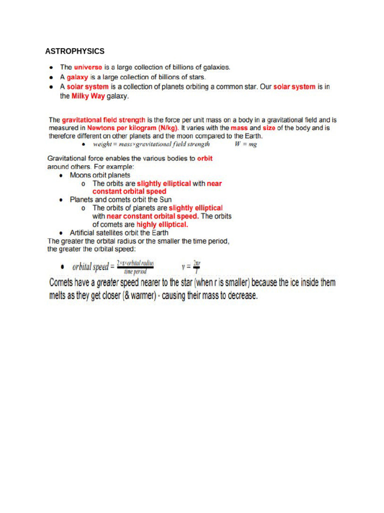 Astrophysics Notes | PDF