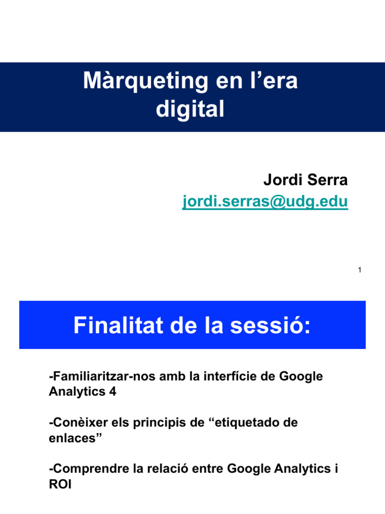 Class 4 Google Analytics 2023 Ok | PDF