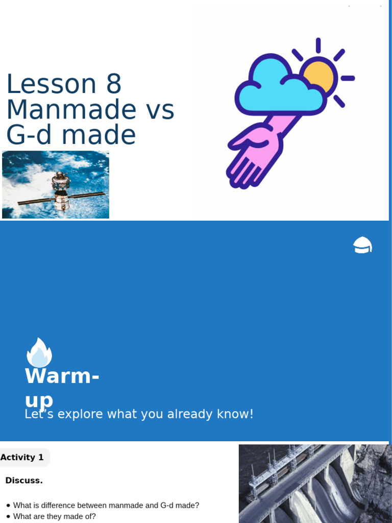 Manmade vs G-d Made: Key Differences | PDF | Verb | Reef