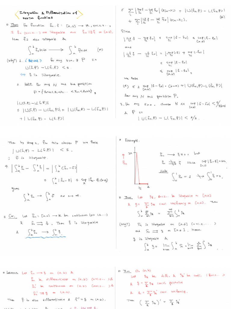 Integration and Differentiation of Series Functions | PDF