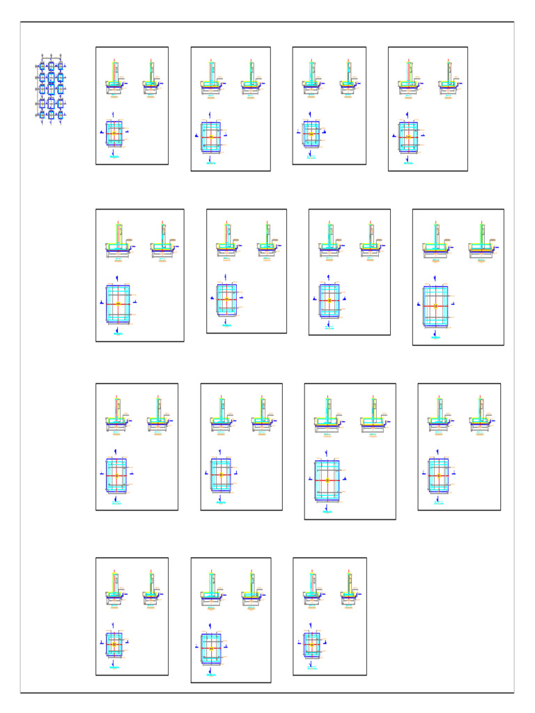Footing Details DWG-Model | PDF