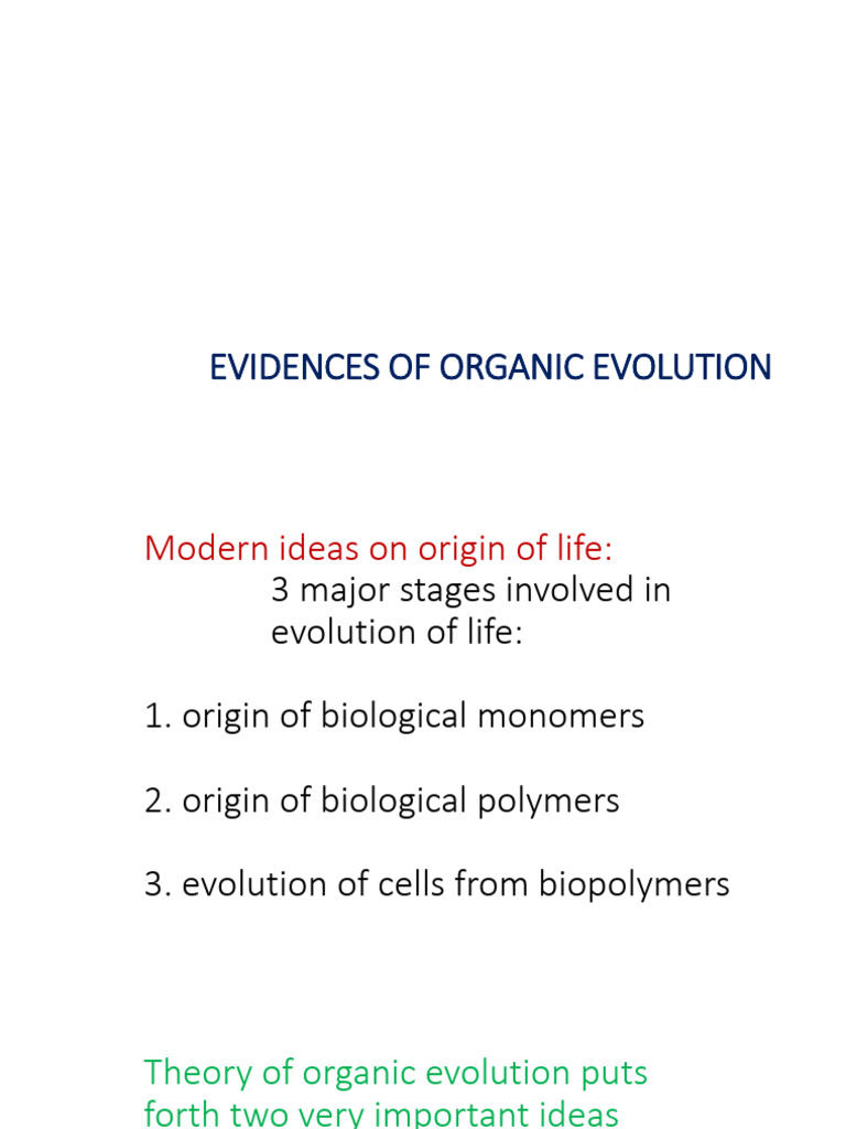 Evidences of Organic Evolution | PDF | Homology (Biology) | Radiocarbon ...