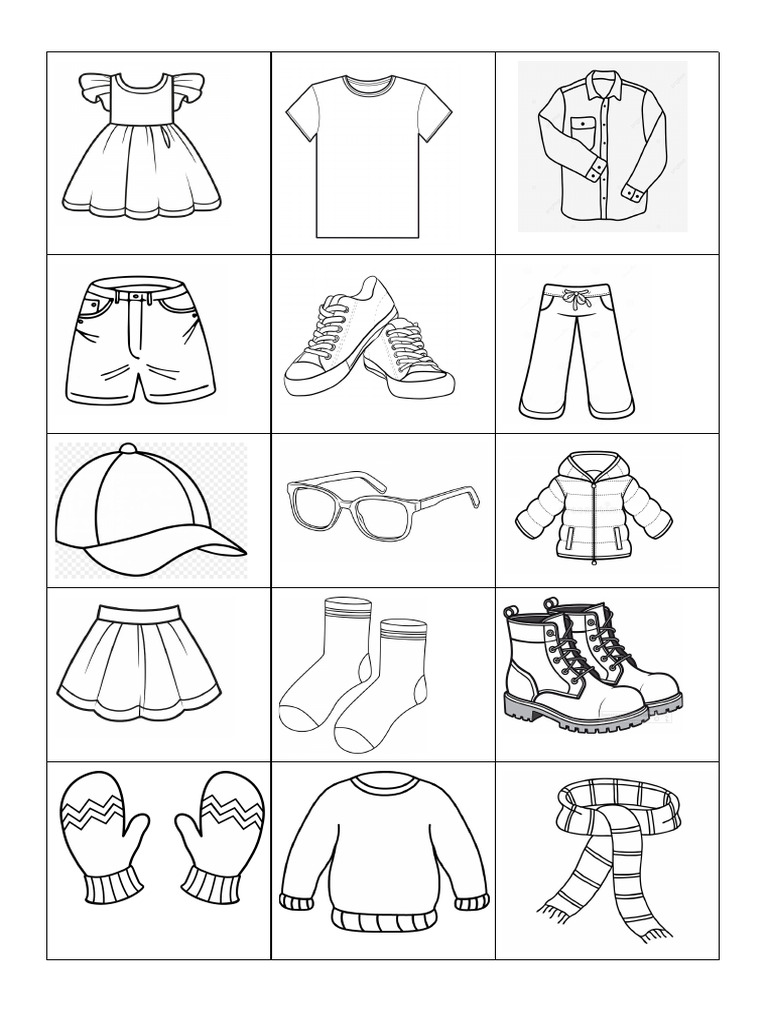 Clothes To Colour and Sort | PDF