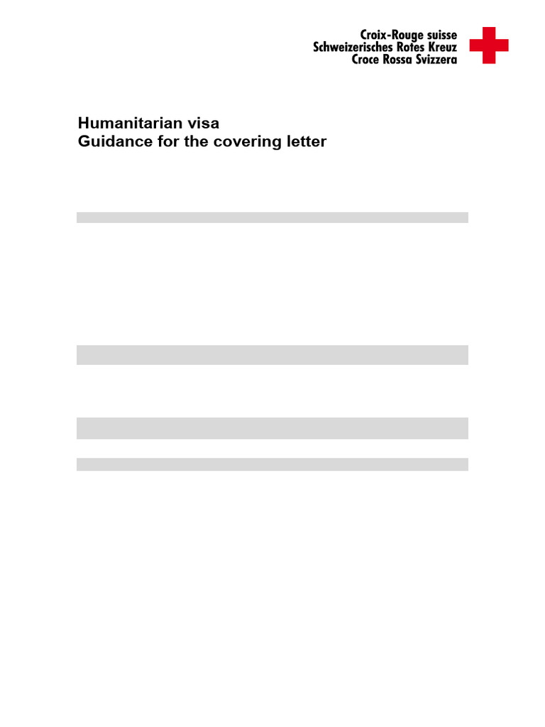 Humanitarian Visa Guidance For The Covering Letter | PDF