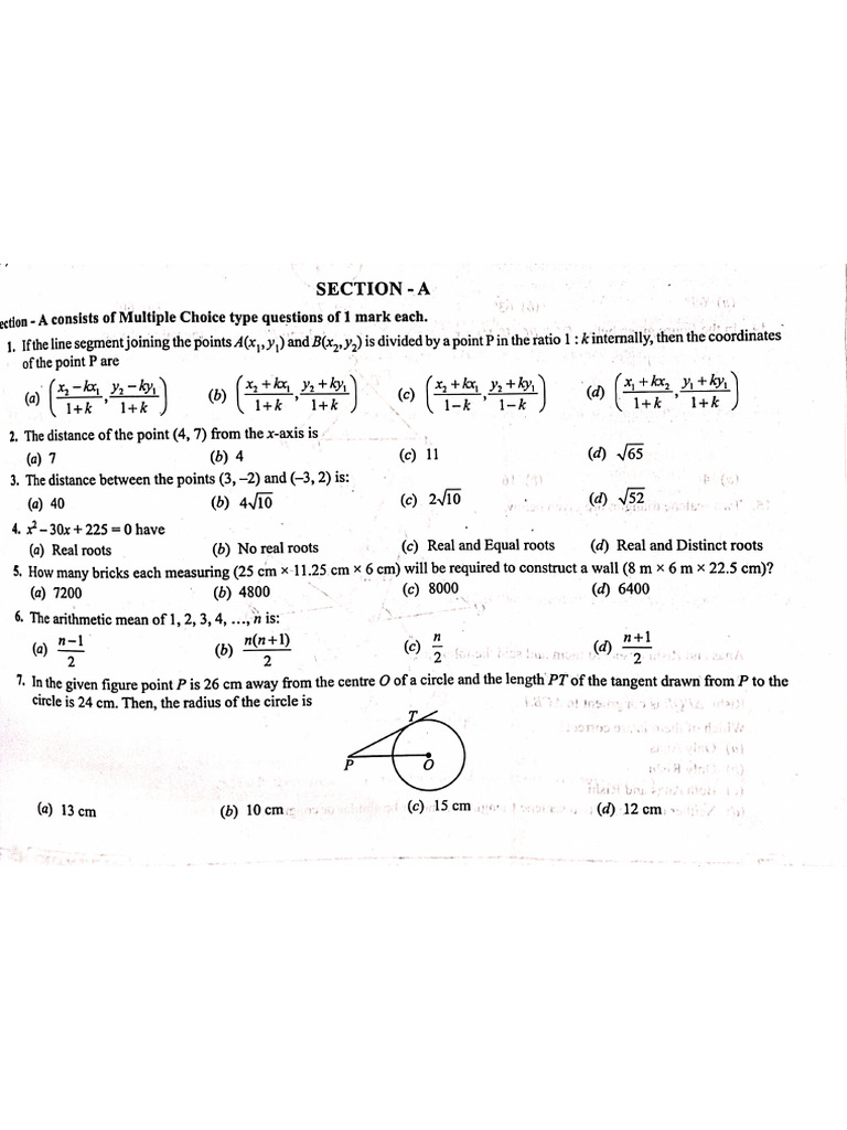 Sample Paper 8 | PDF