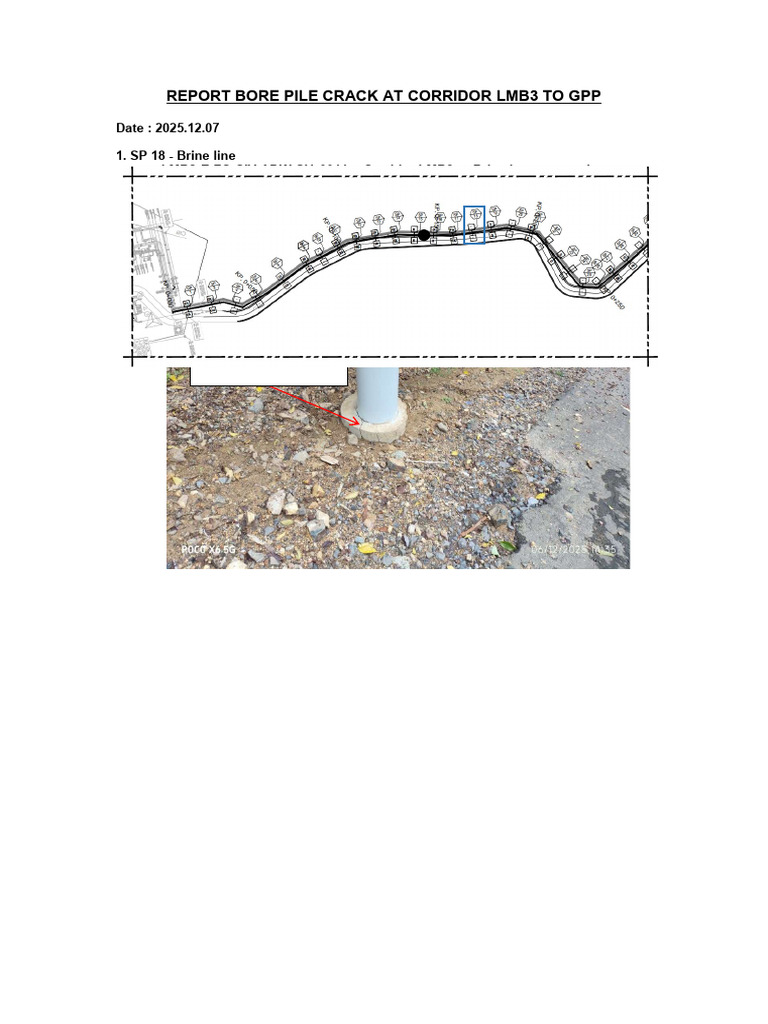 Report Bore Pile Crack - Corridor LMB3-GPP (2025.12.07) | PDF