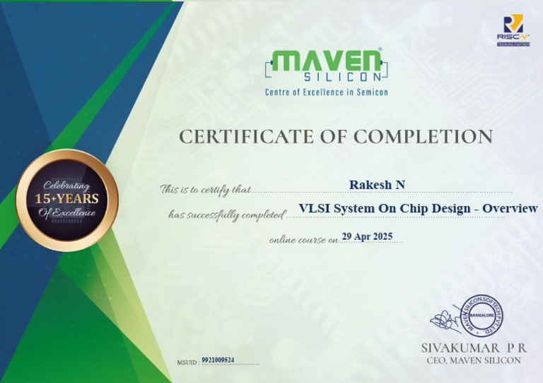 VLSI System on Chip Design - Overview-Rakesh N | PDF