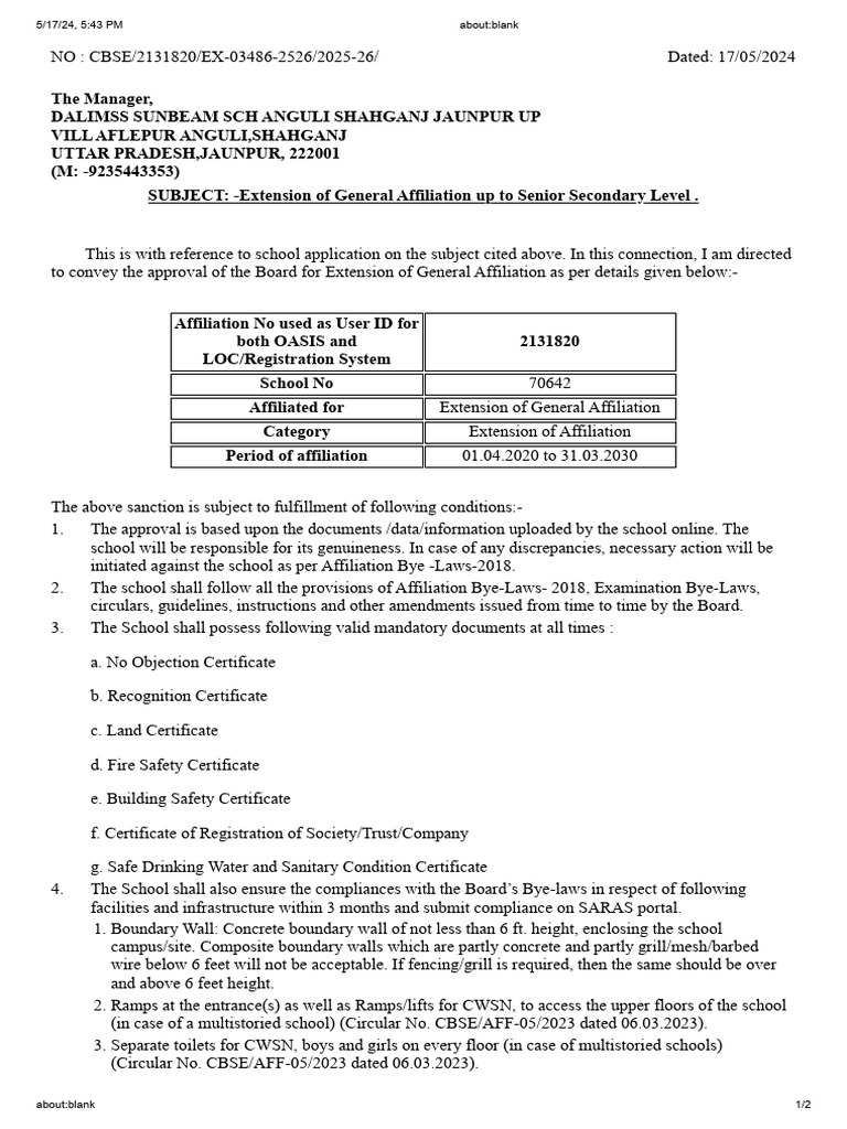 Extension letter 2020-30 | PDF