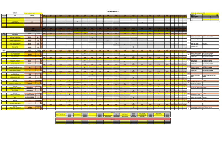 Crew Schedule for December 5, 2025 | PDF
