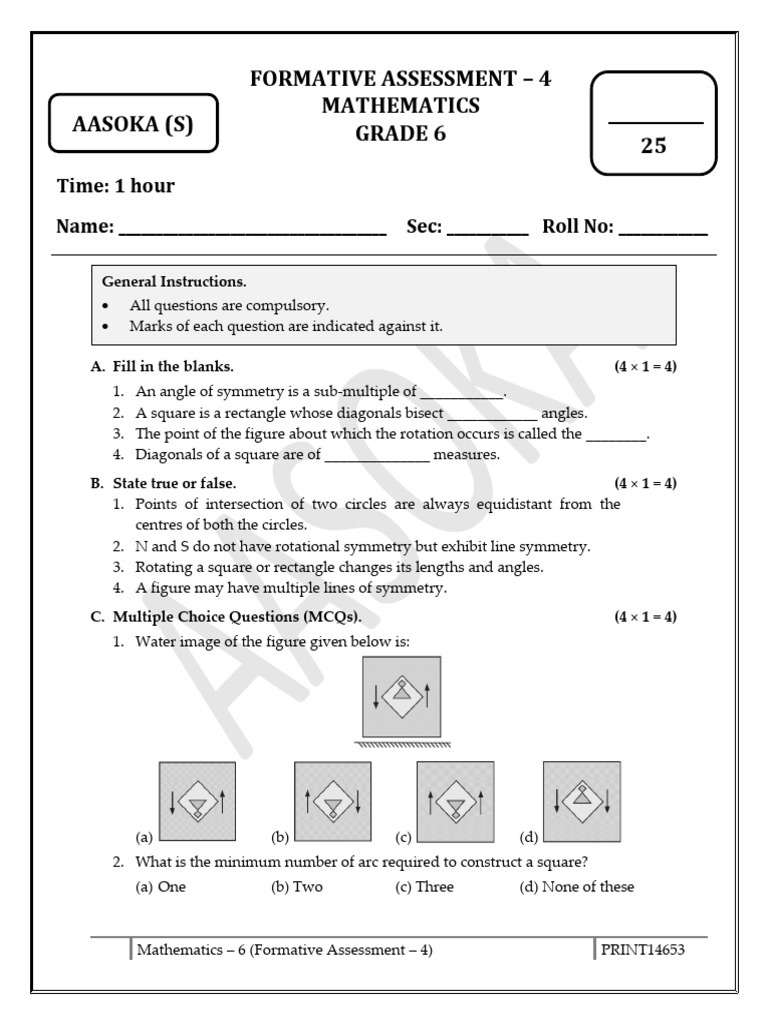 Aasoka-Cbse Mat g6 Fa4 S F | PDF | Rectangle | Geometric Shapes