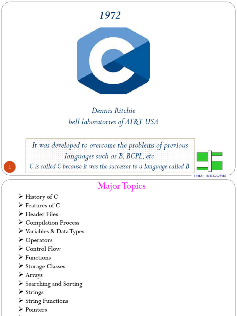 C | PDF | C (Programming Language) | Variable (Computer Science)