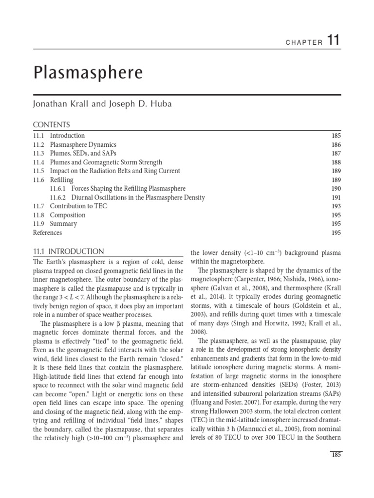 Understanding Earth's Plasmasphere Dynamics | PDF | Magnetosphere ...