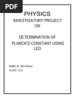 Determining Planck's Constant with LEDs | PDF