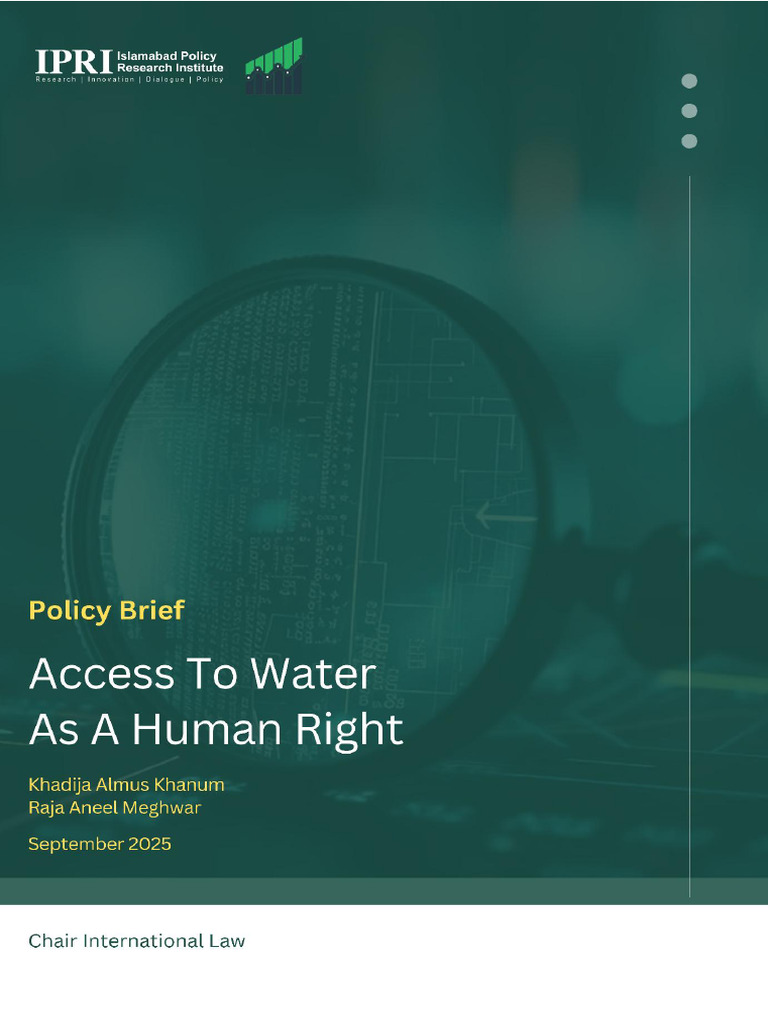 Access To Water As A Human Right 1 | PDF | Drinking Water | Water Resources
