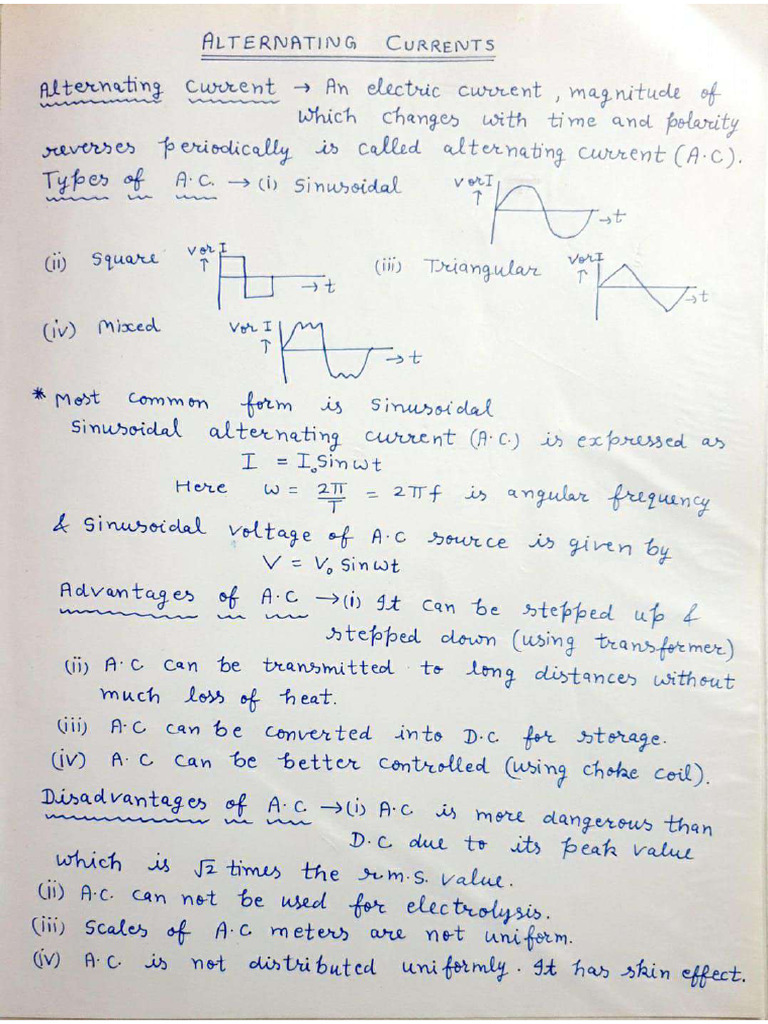 ac-merged | PDF | Alternating Current | Direct Current