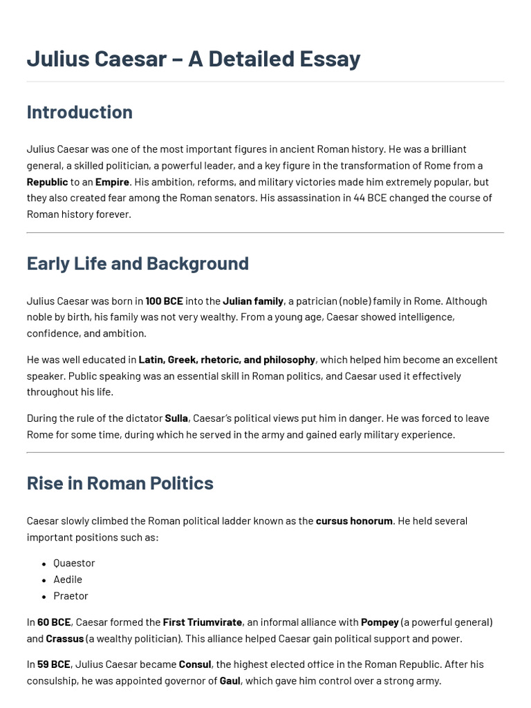 Caesar | PDF | Julius Caesar | Ancient Rome