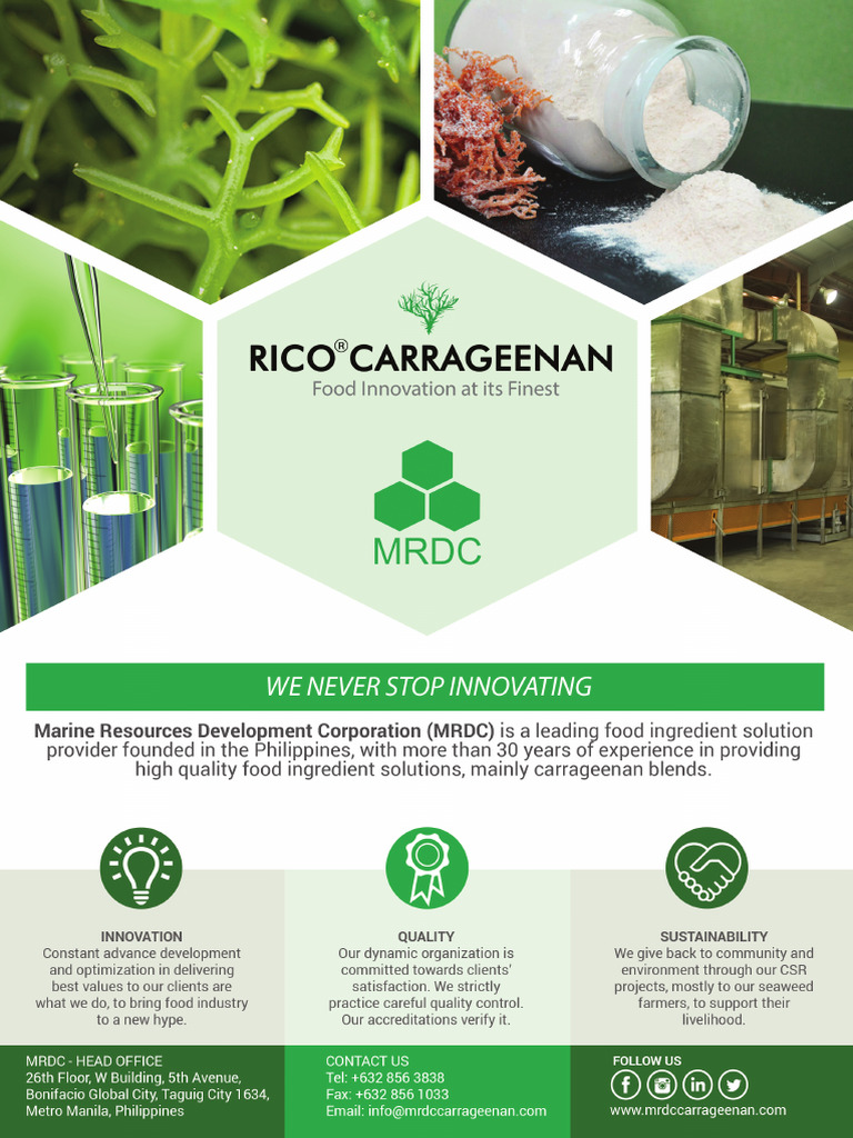 Mrdc-Product-List - Rico Carrageenan W Hydrocolloids | PDF